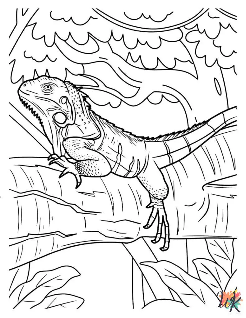 24 Lizard Coloring Pages For Kids - ColoringPagesWK.com