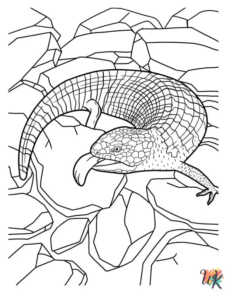 24 Lizard Coloring Pages For Kids - ColoringPagesWK.com