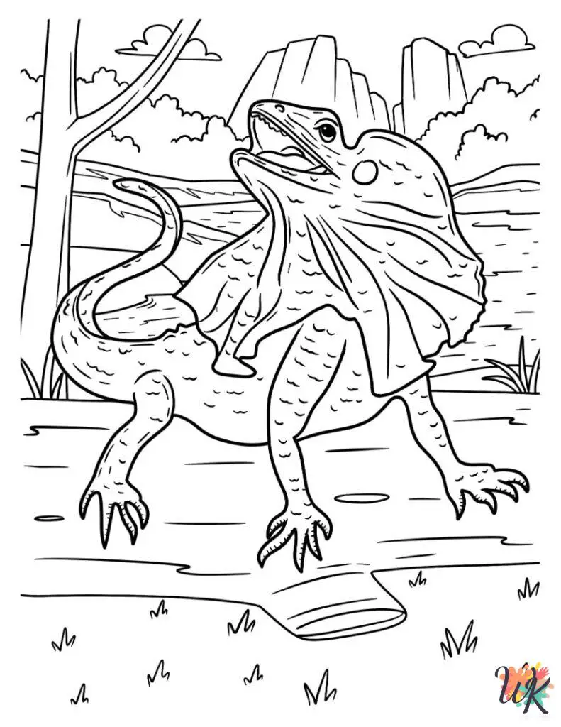 24 Lizard Coloring Pages For Kids - ColoringPagesWK.com