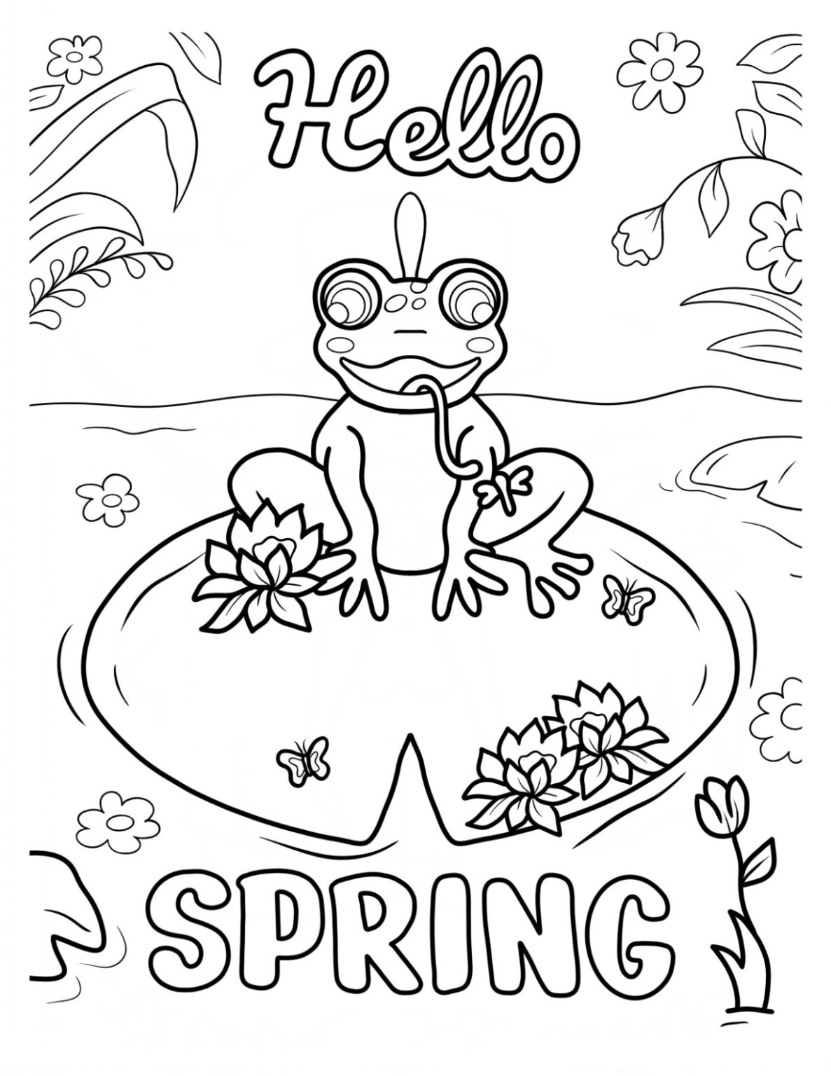 35 Spring Coloring Pages For Kids - ColoringPagesWK.xom