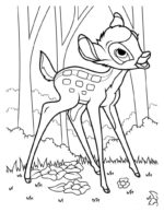 20 Bambi Coloring Pages For Kids - ColoringPagesWK