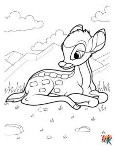 20 Bambi Coloring Pages For Kids - ColoringPagesWK