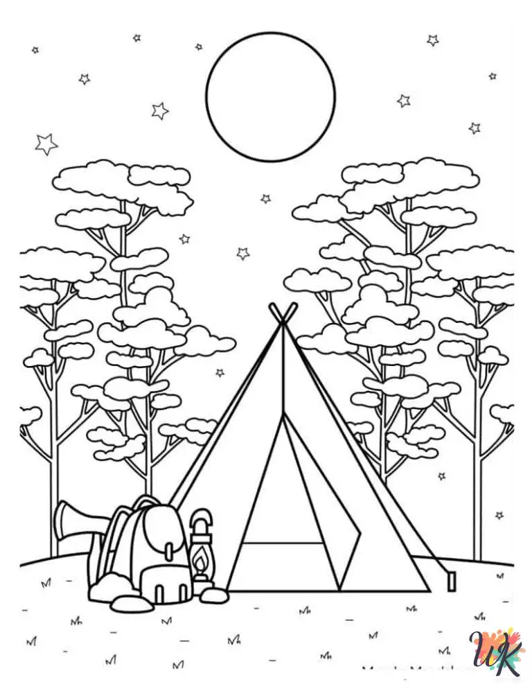 23 Camping Coloring Pages For Kids - ColoringPagesWK.com