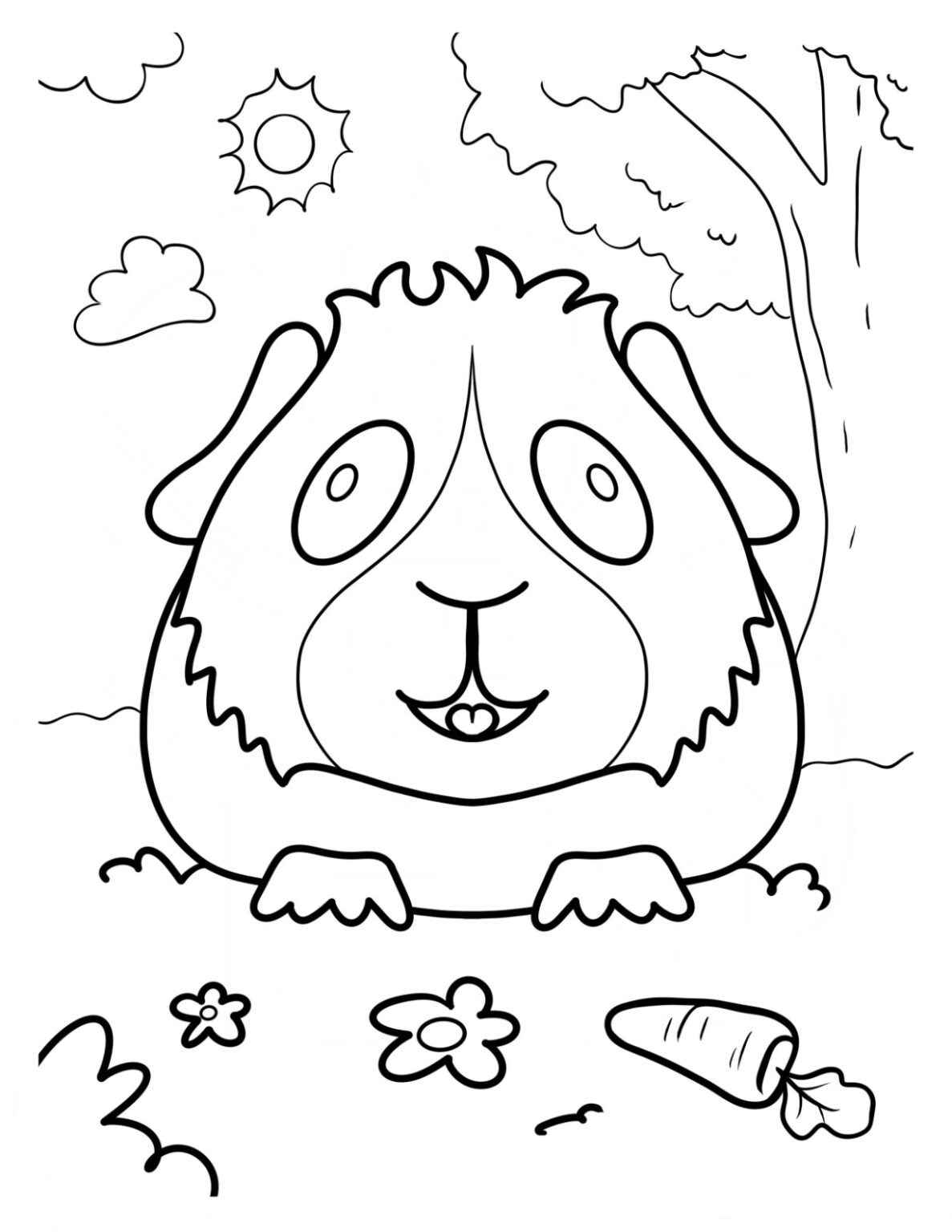 20 Guinea Pig Coloring Pages For Kids - ColoringPagesWK