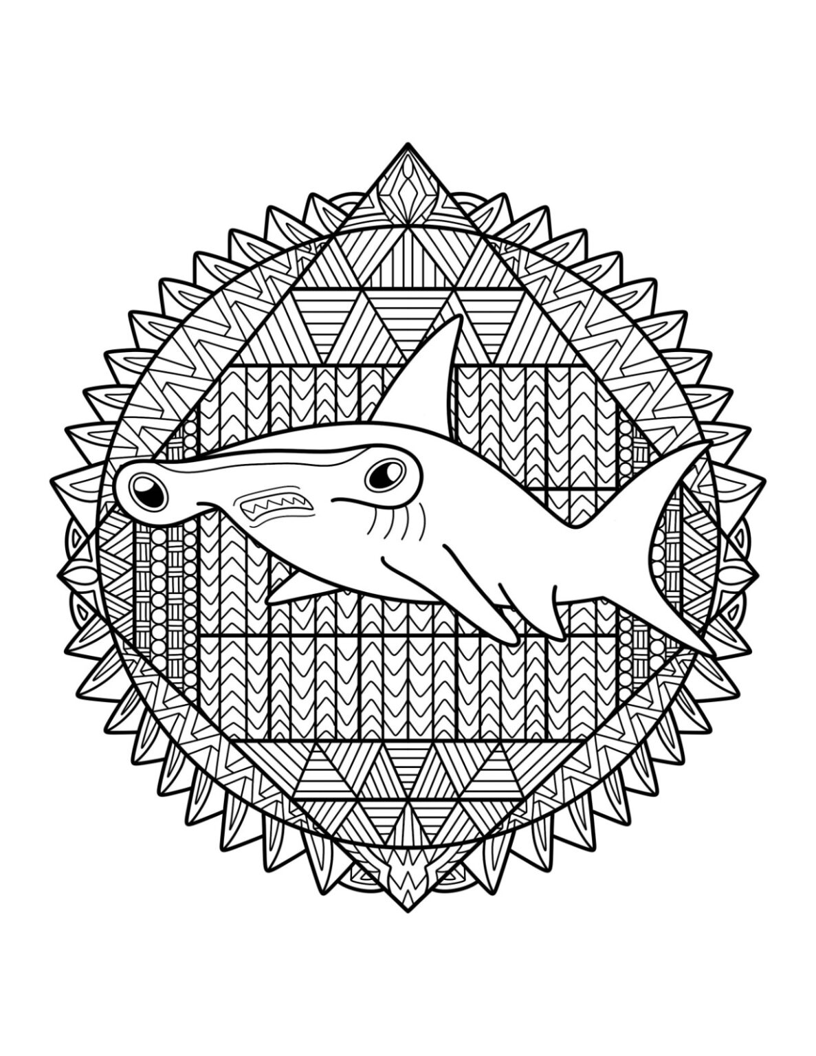 20 Hammerhead Shark Coloring Pages For Kids - ColoringPagesWK