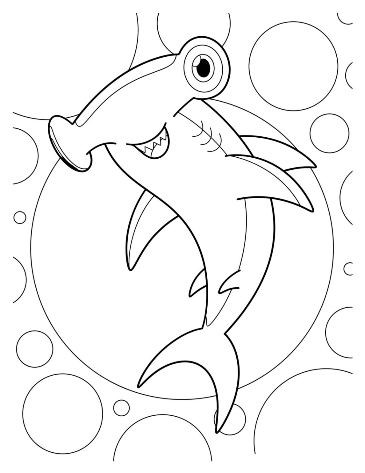 20 Hammerhead Shark Coloring Pages For Kids - ColoringPagesWK