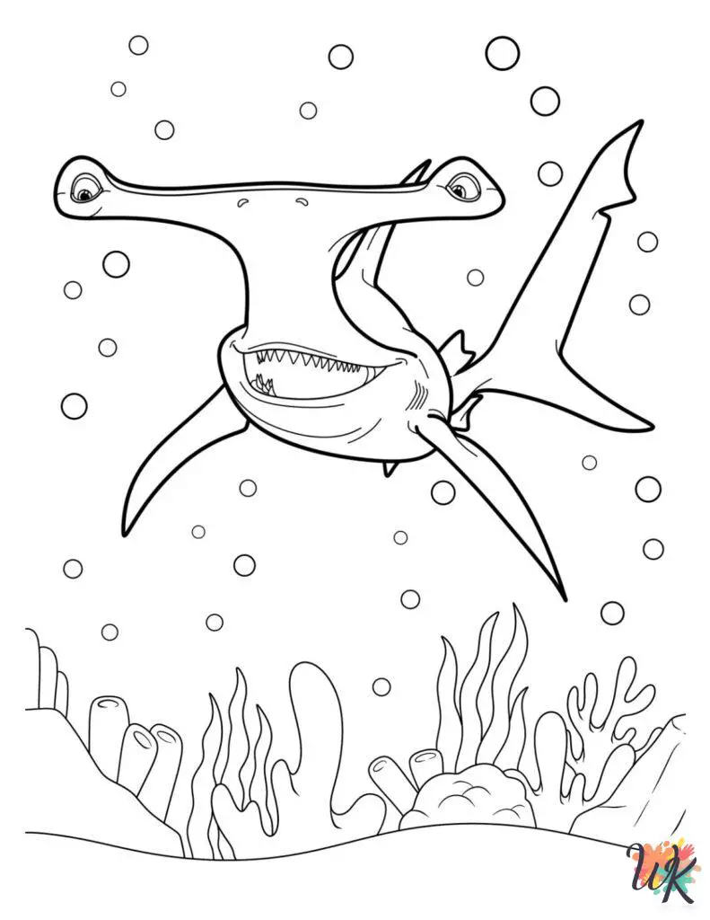 20 Hammerhead Shark Coloring Pages For Kids - ColoringPagesWK