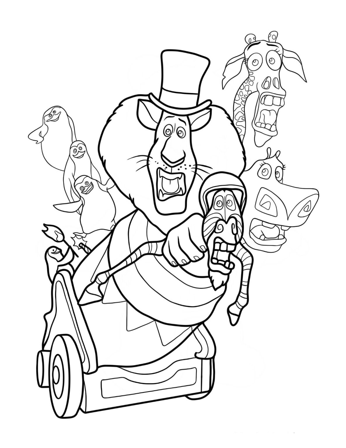 20 Madagascar Coloring Pages For Kids - ColoringPagesWK.com