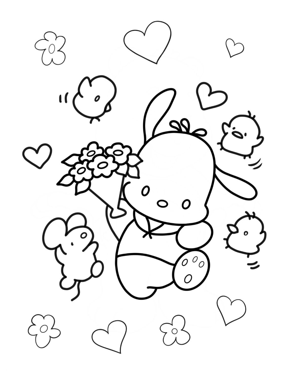 20 Pochacco Coloring Pages For Kids - ColoringPagesWK