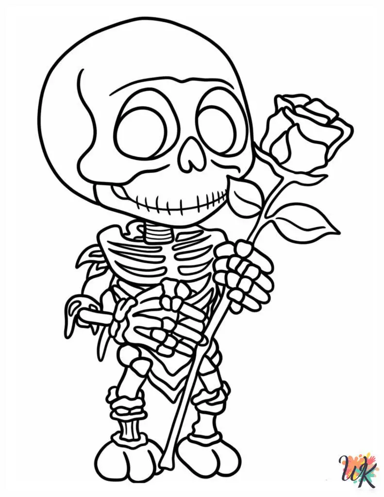 20 Skeleton Coloring Pages For Kids - ColoringPagesWK.com